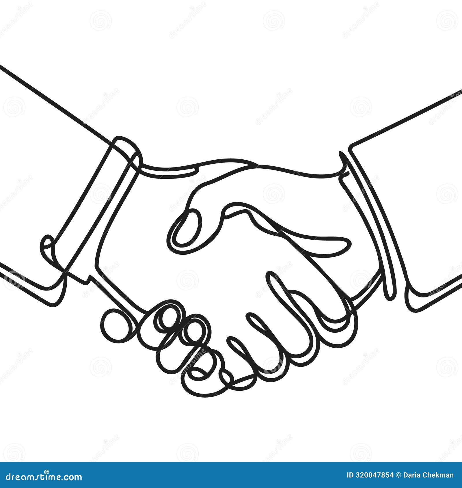 Handshake Continuous Line Vector Drawing. Business Agreement Vector ...