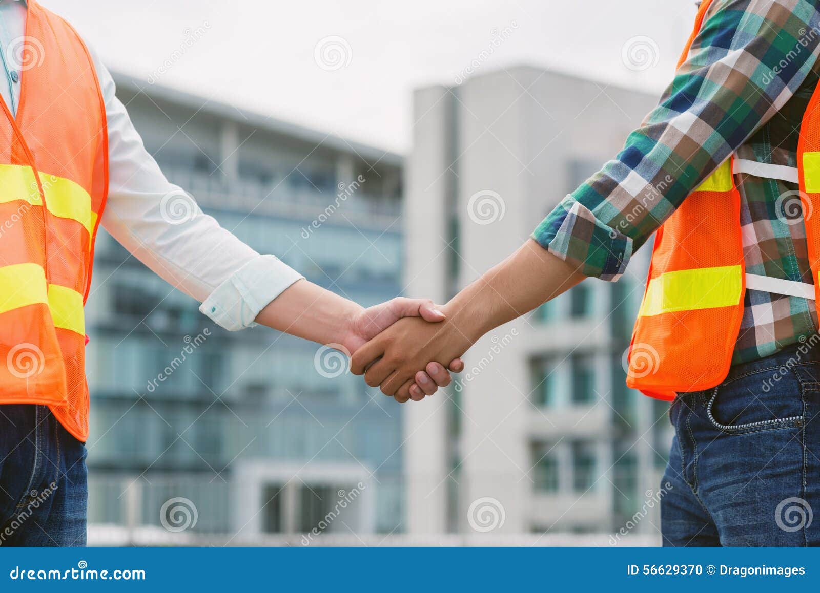 Handshake stock photo. Image of foreman, colleagues, architect - 56629370