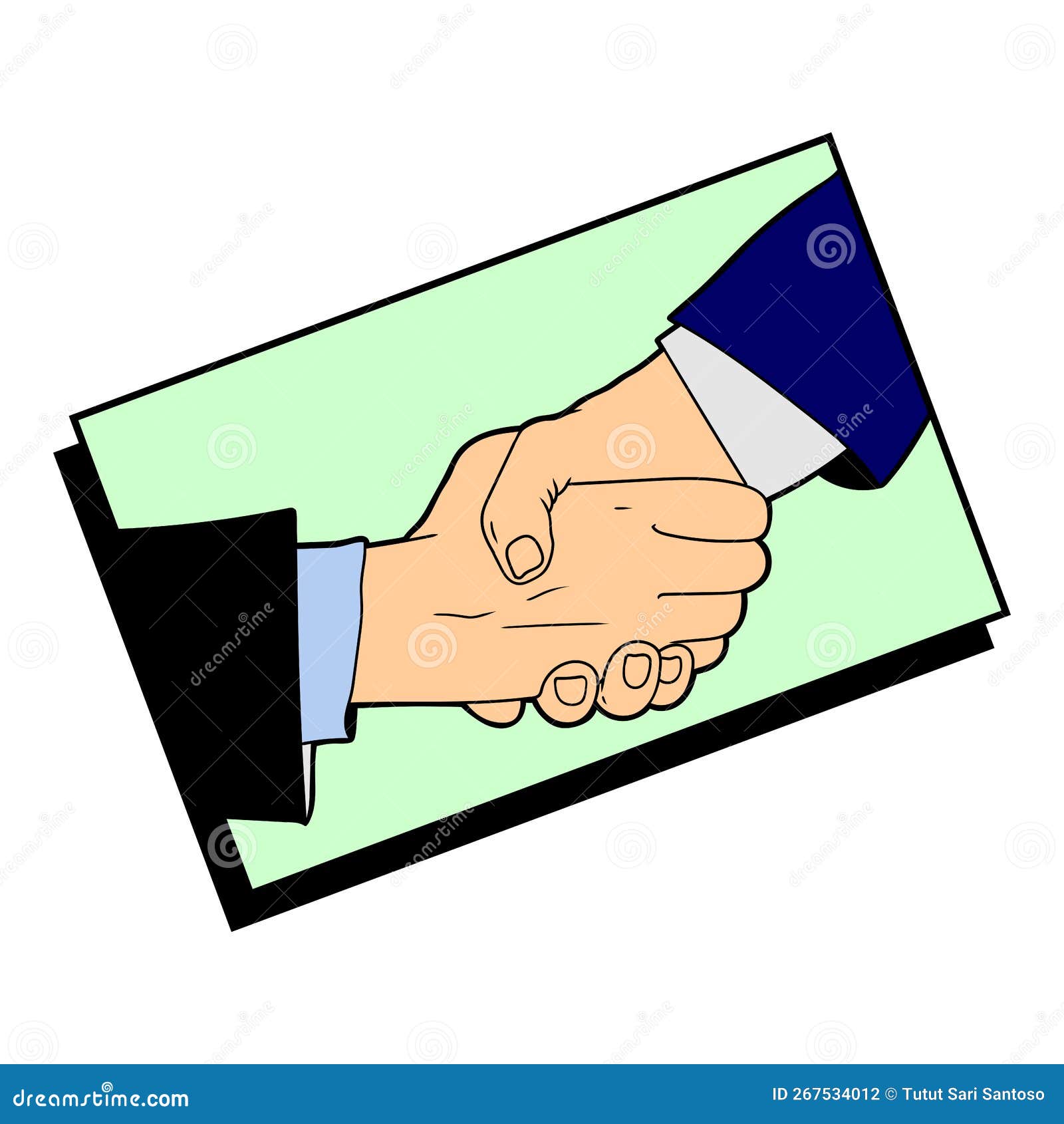 Handshake deal stock vector. Illustration of clip, vector - 267534012