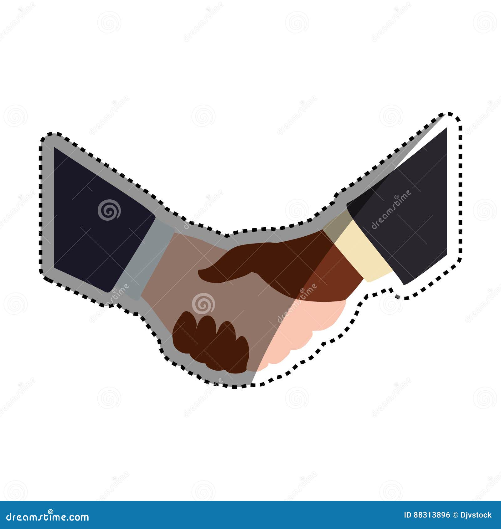 Handshake deal symbol stock illustration. Illustration of lines - 88313896