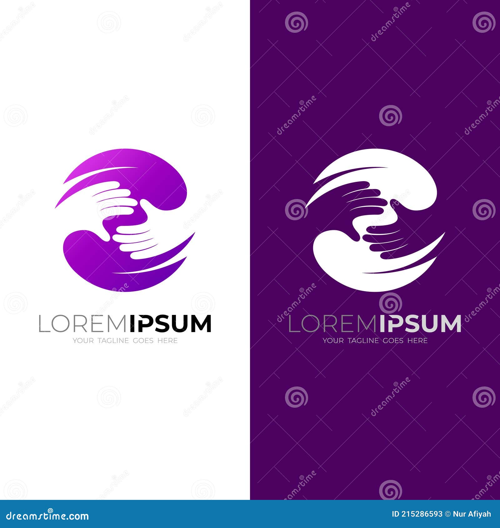 Handshake Design Vector, Circle Icon and Charity Logos Stock Vector ...