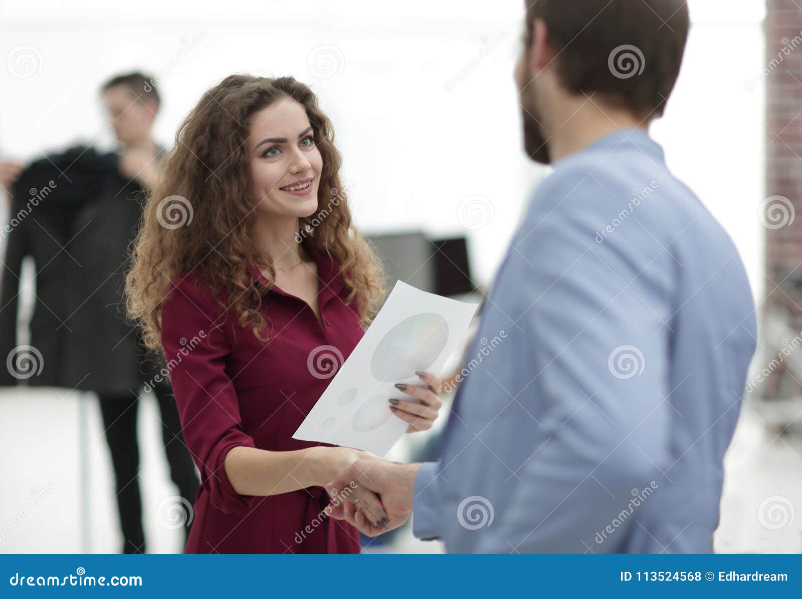 Handshake between the Designer and the Client Stock Photo - Image of ...