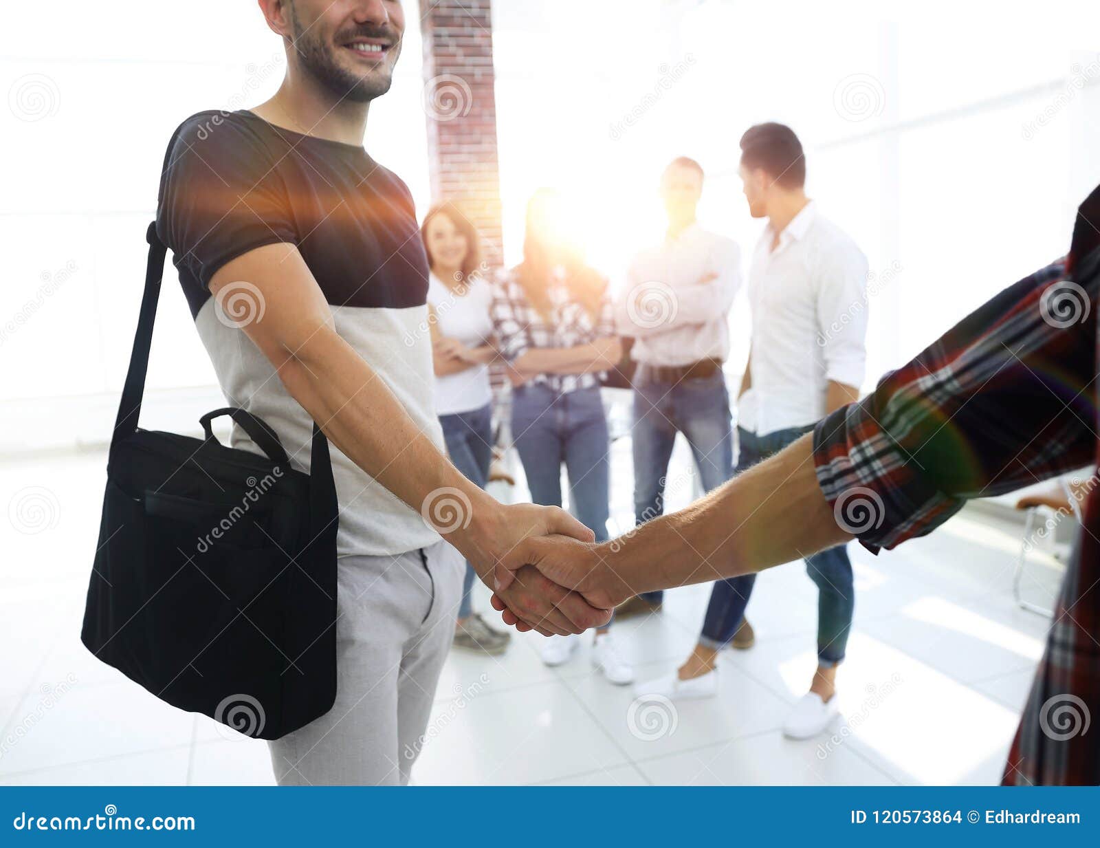 Handshake between the Designer and the Client Stock Photo - Image of ...