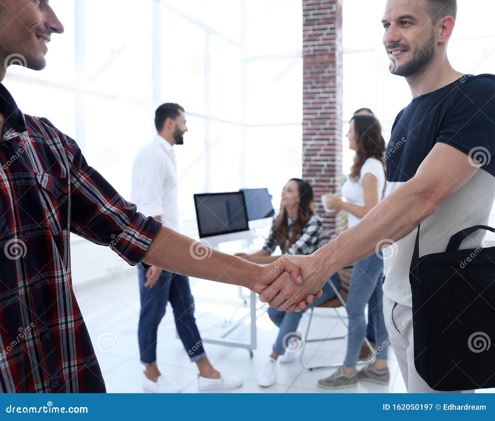 Handshake between the Designer and the Client Stock Image - Image of ...