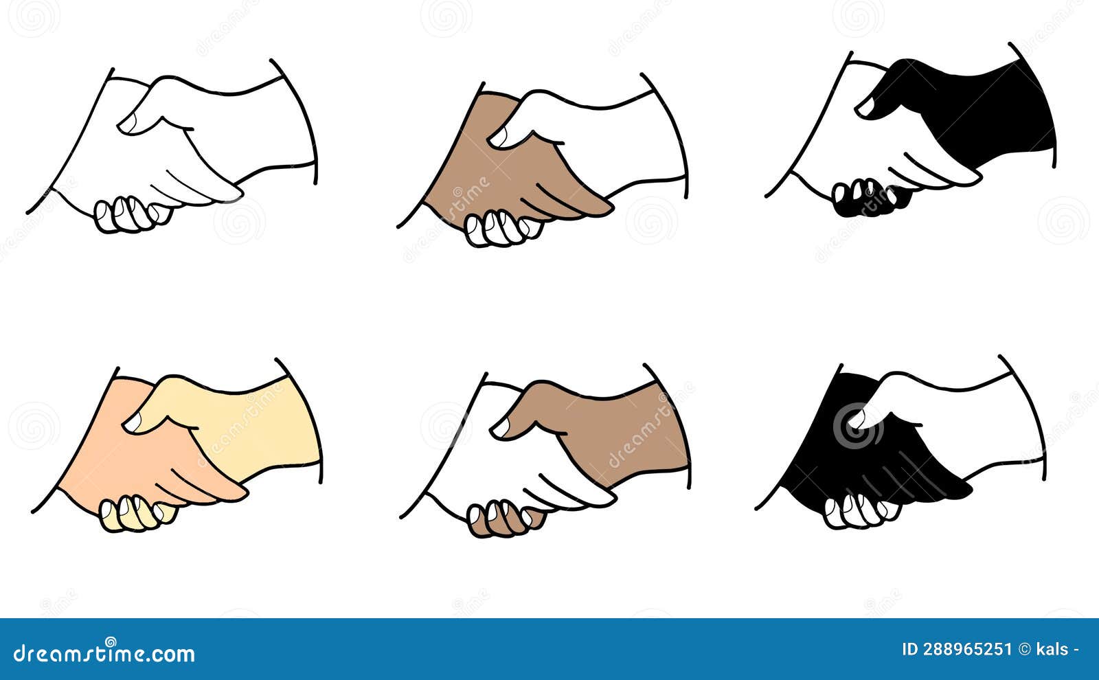 Handshake stock illustration. Illustration of line, hand - 288965251