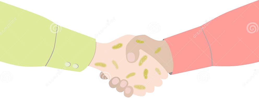 Handshake with dirty hands stock vector. Illustration of medical - 86033330