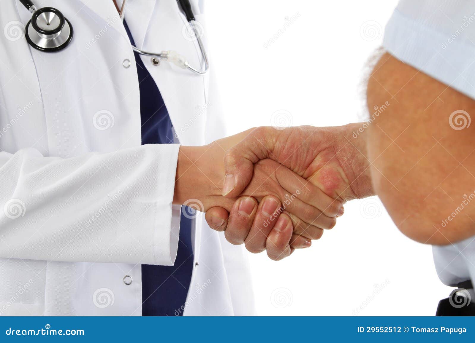 Handshake - doctor and man stock photo. Image of greeting - 29552512