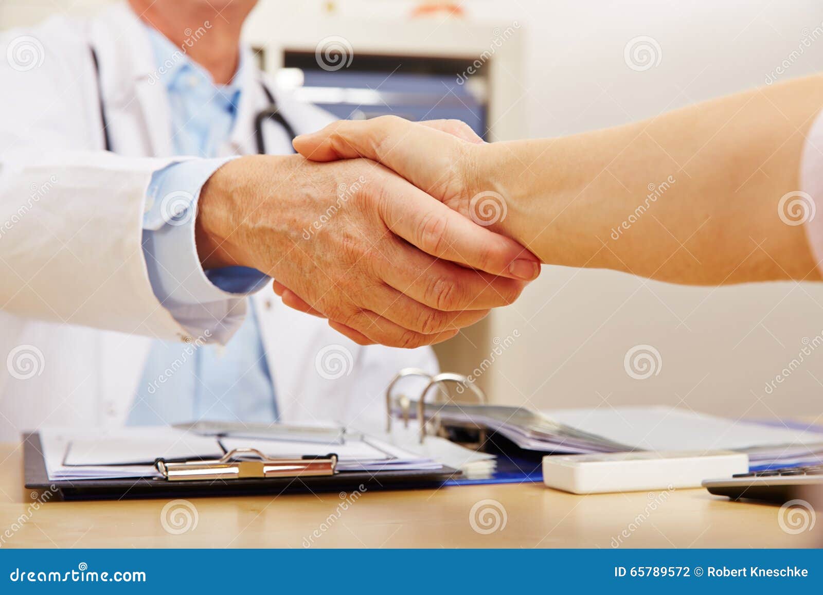 Handshake with Doctor and Patient Stock Photo - Image of advice ...