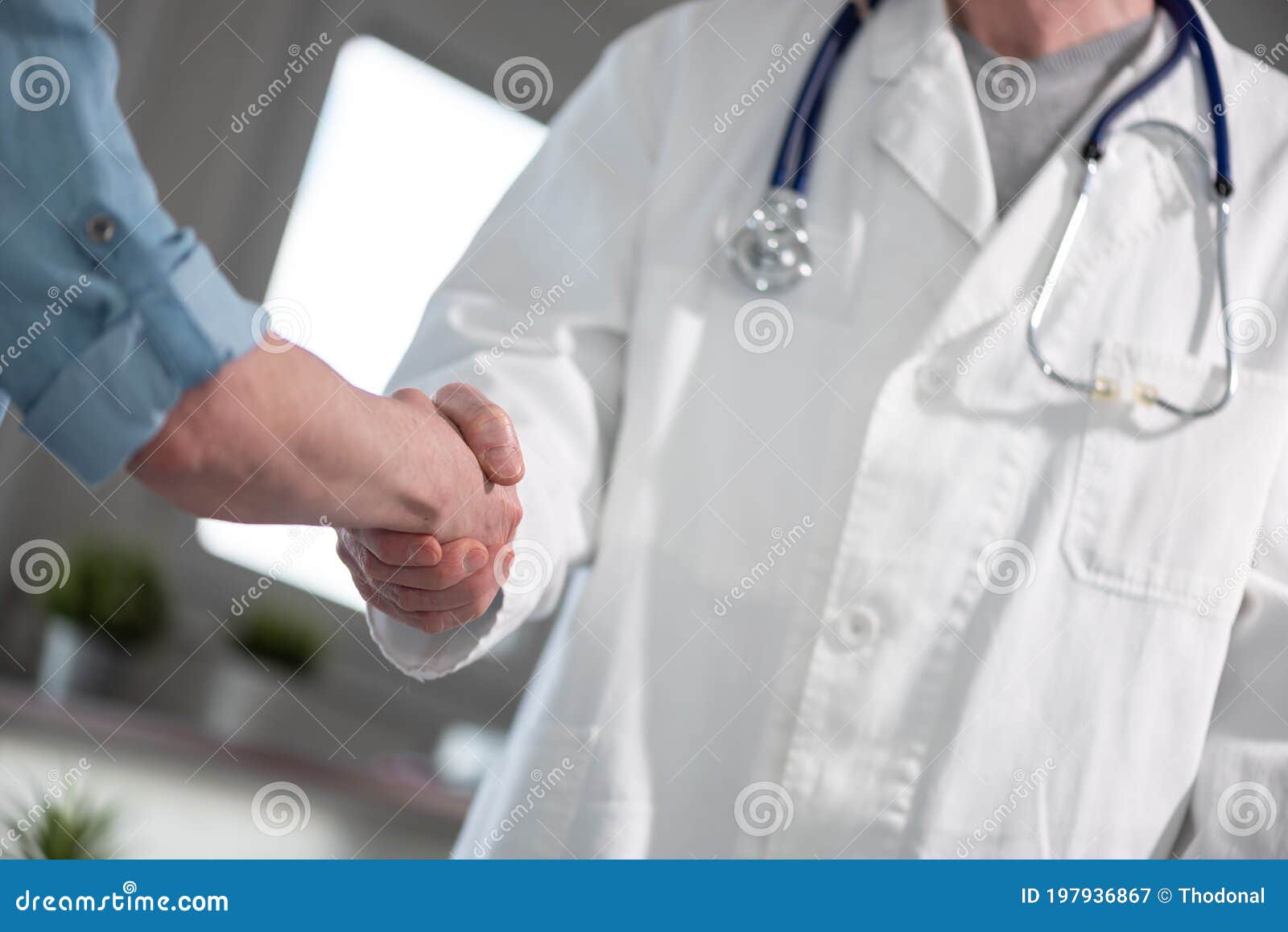 Handshake between Doctor and Patient Stock Image - Image of concept ...