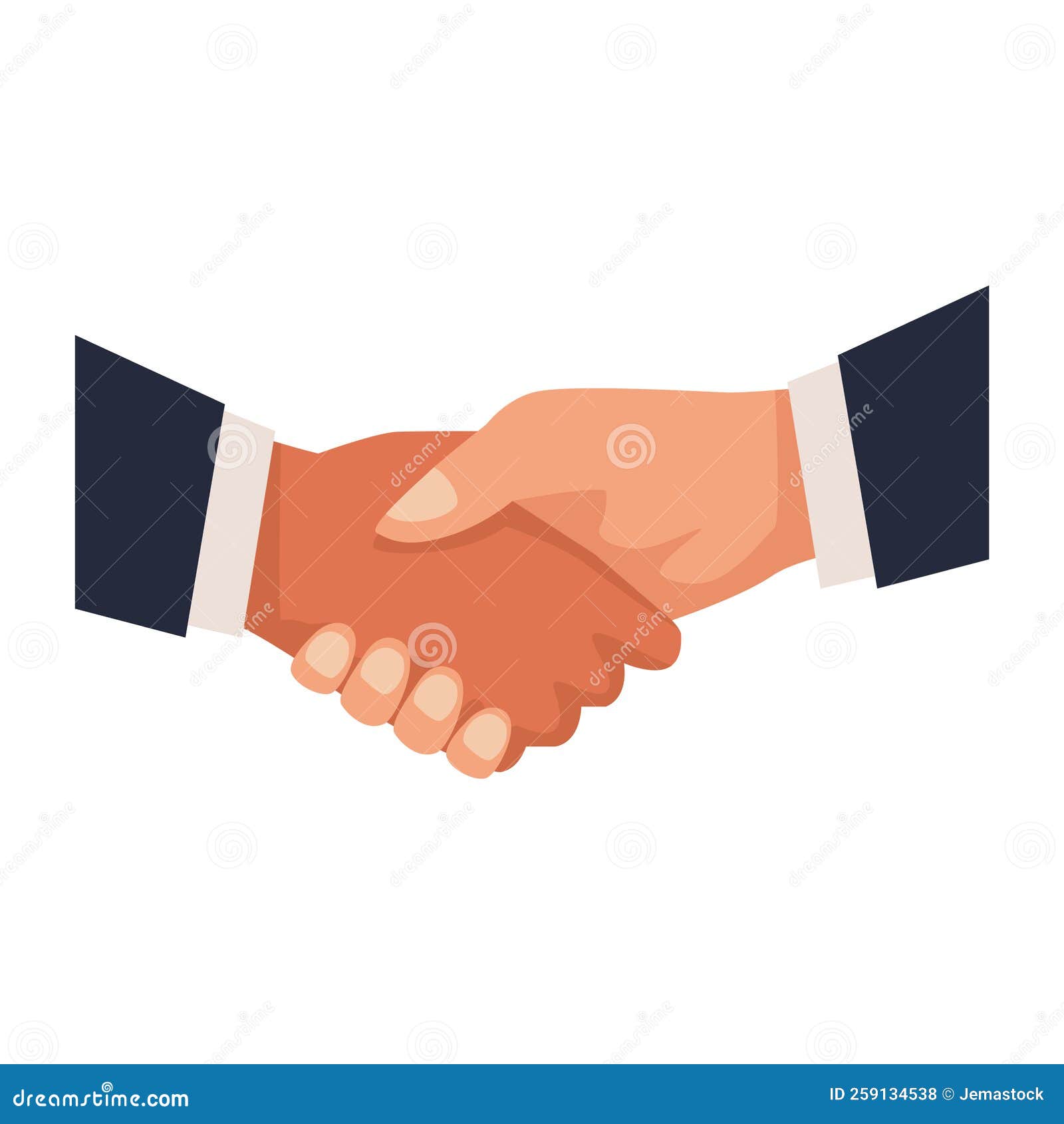 Handshake done deal stock vector. Illustration of agreement - 259134538