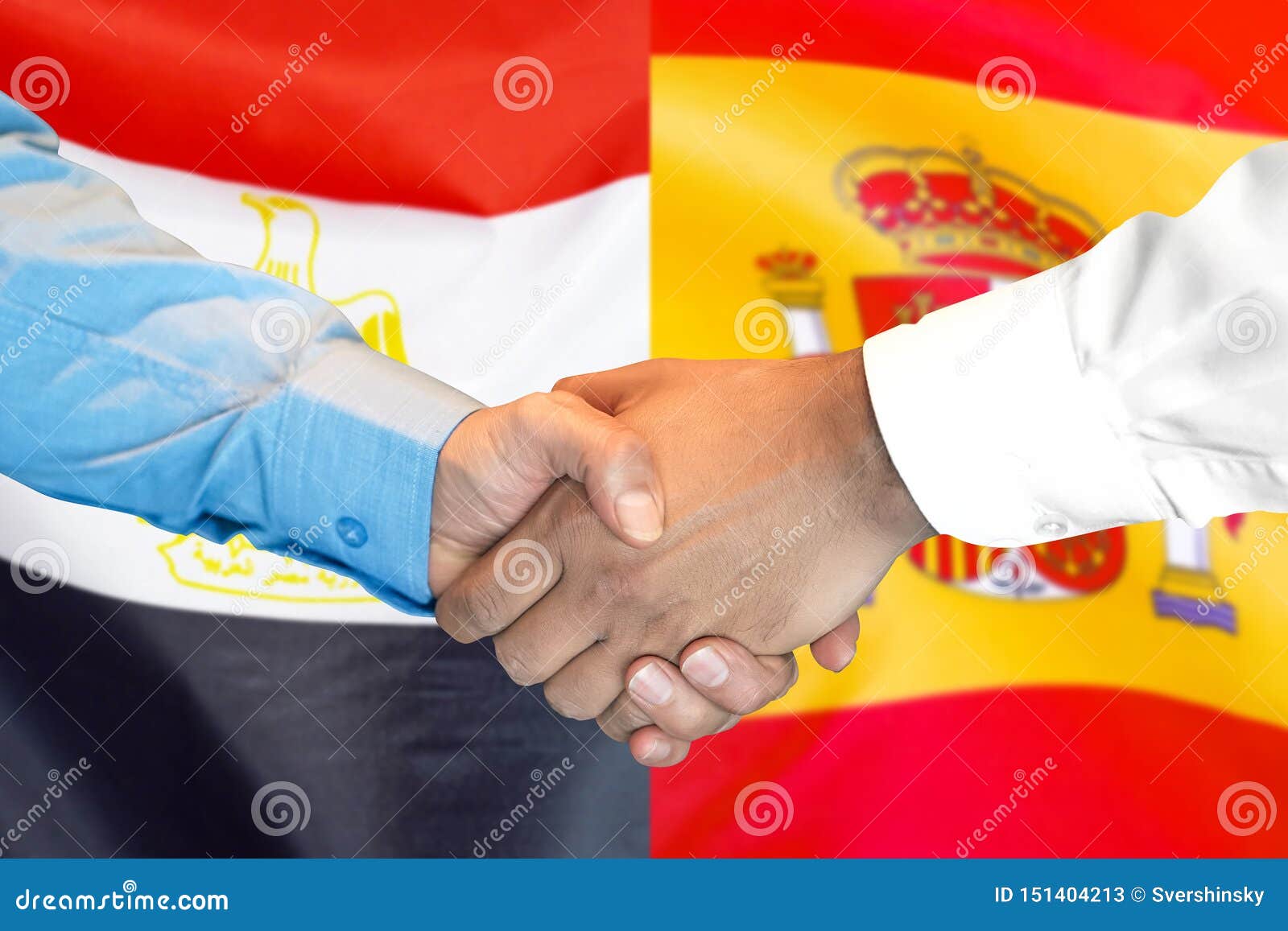 Handshake on Egypt and Flag Background Stock Image - Image of egypt ...