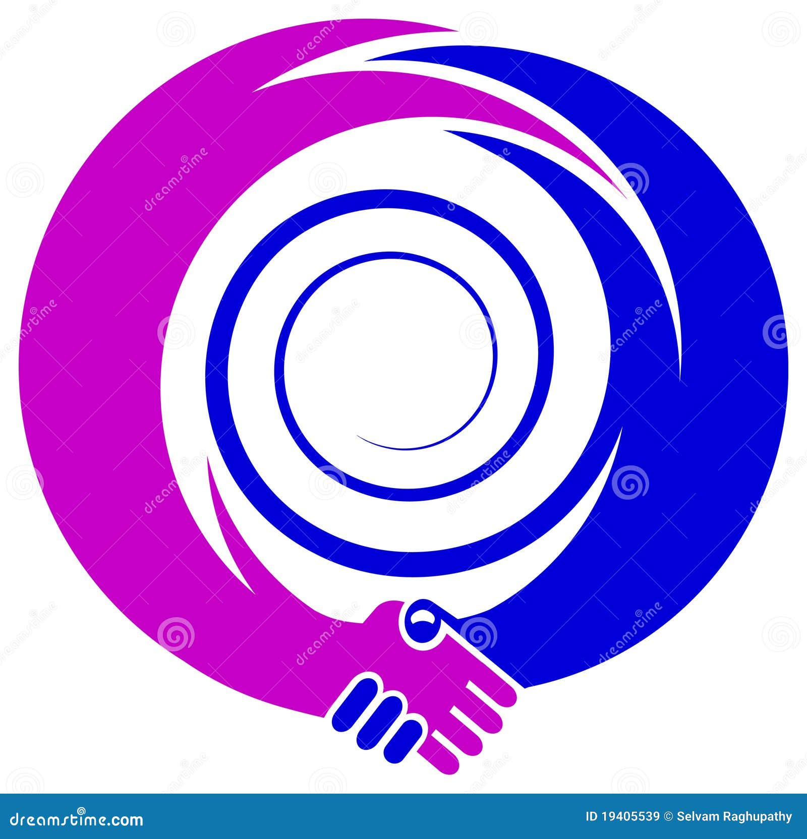 Handshake emblem stock vector. Illustration of emblem - 19405539