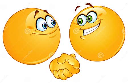Handshake emoticons stock vector. Illustration of deal - 22051385