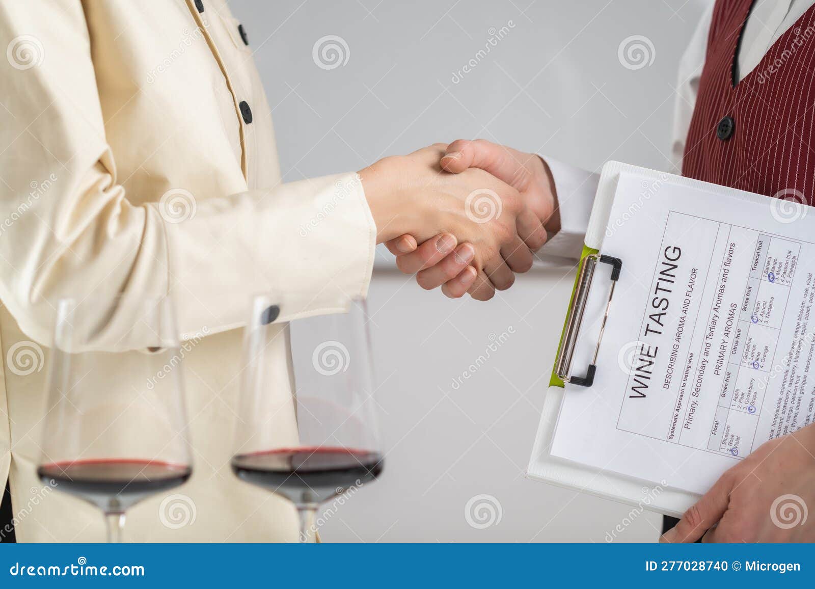 Handshake at the End of Wine Education Stock Photo - Image of education ...