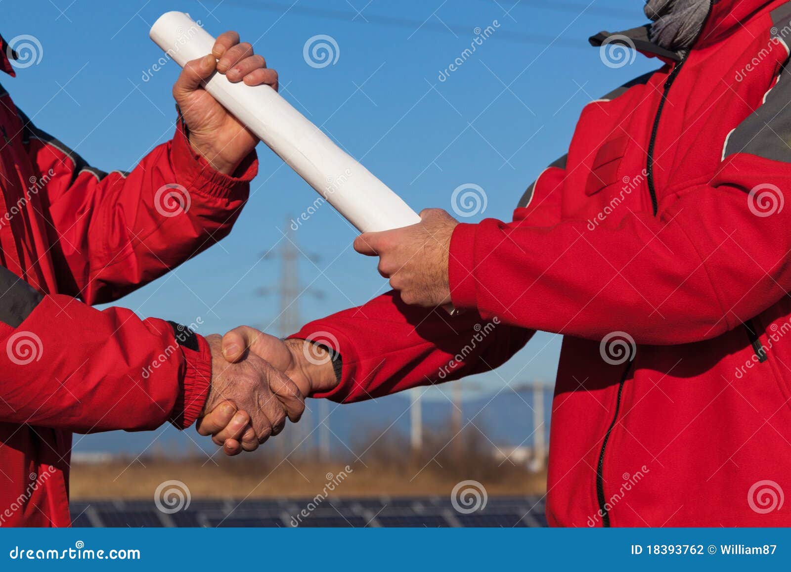 Handshake between Engineers Stock Photo - Image of foreman, fuel: 18393762