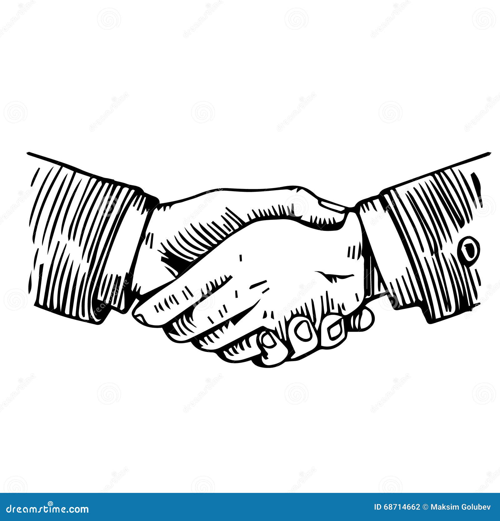 Strong Handshake Engraving Stock Illustrations – 7 Strong Handshake ...