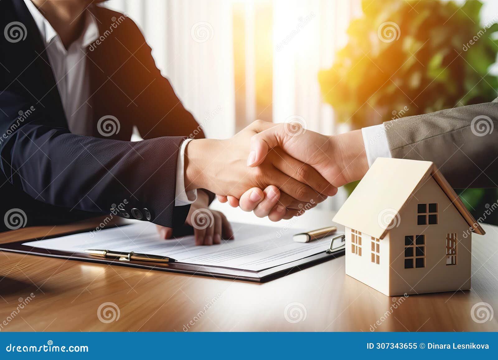 Handshake between an Estate Agent and Client in an Office. Stock ...
