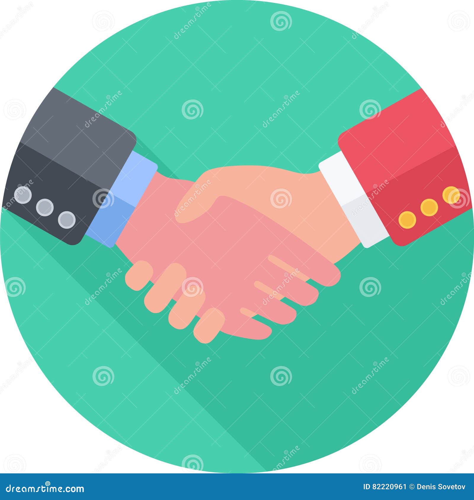 Handshake Flat Icon stock vector. Illustration of handshake - 82220961