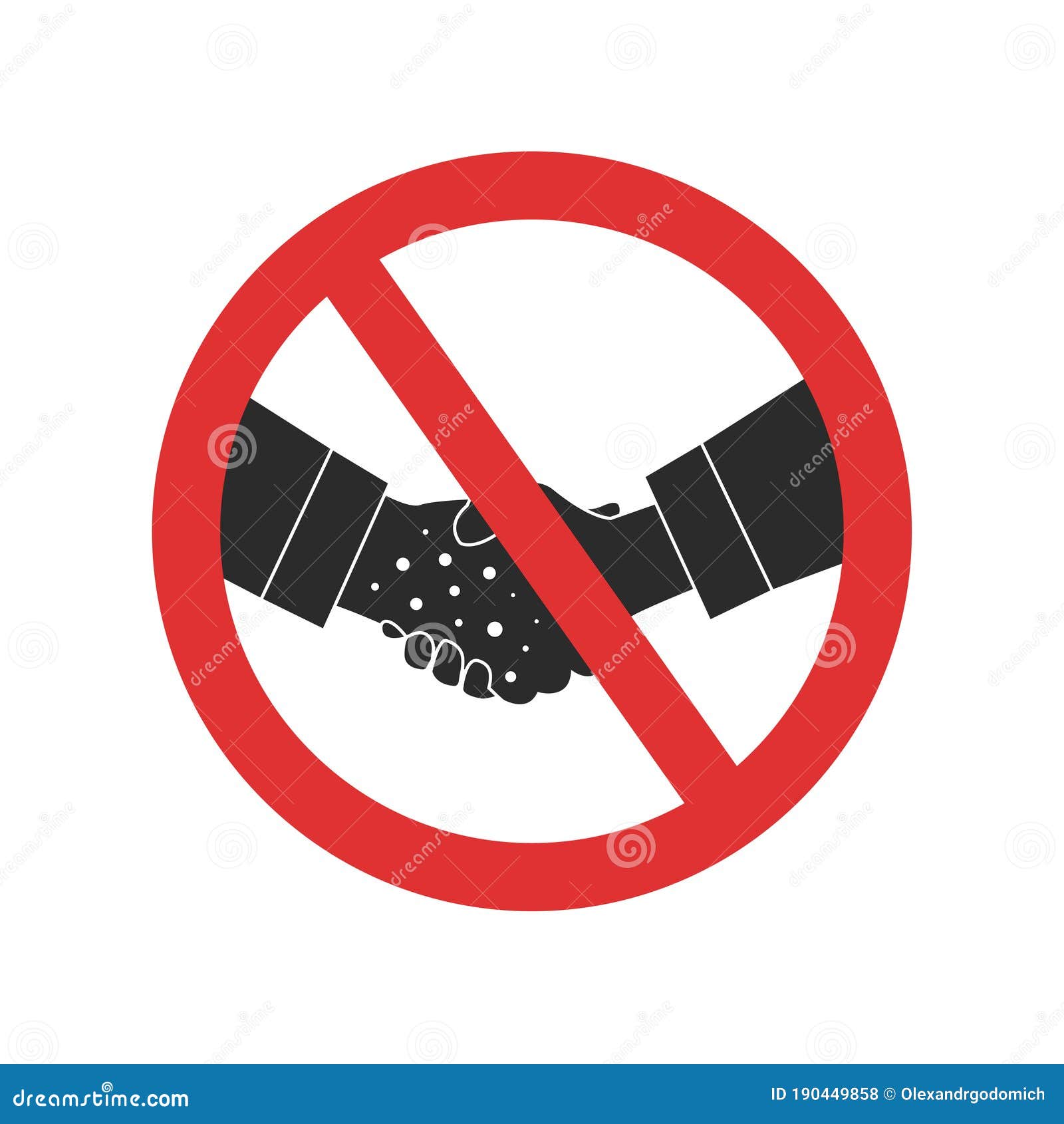 Handshake Forbidden Vector Sign. Shaking Hands with Infected People is ...