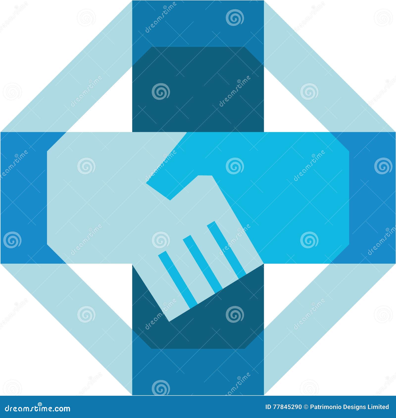Handshake Cross Icon On White Background Cartoon Vector | CartoonDealer ...