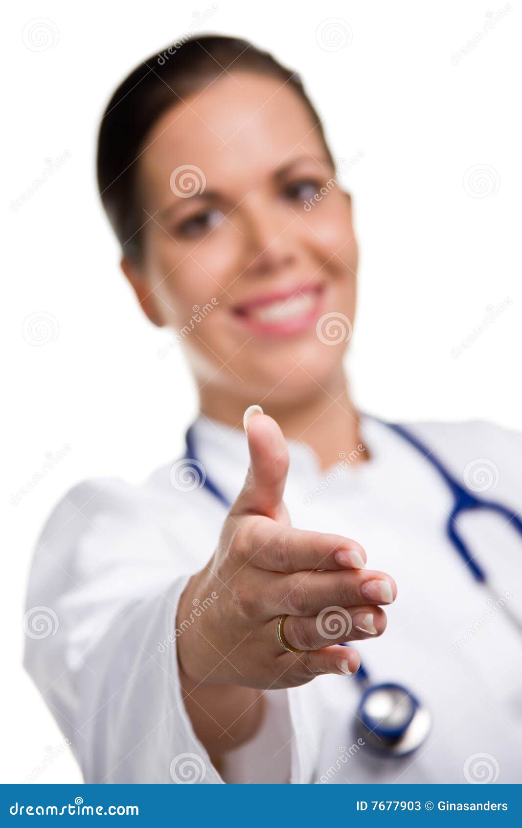 Handshake of a Friendly Nice Doctor Stock Image - Image of senior ...