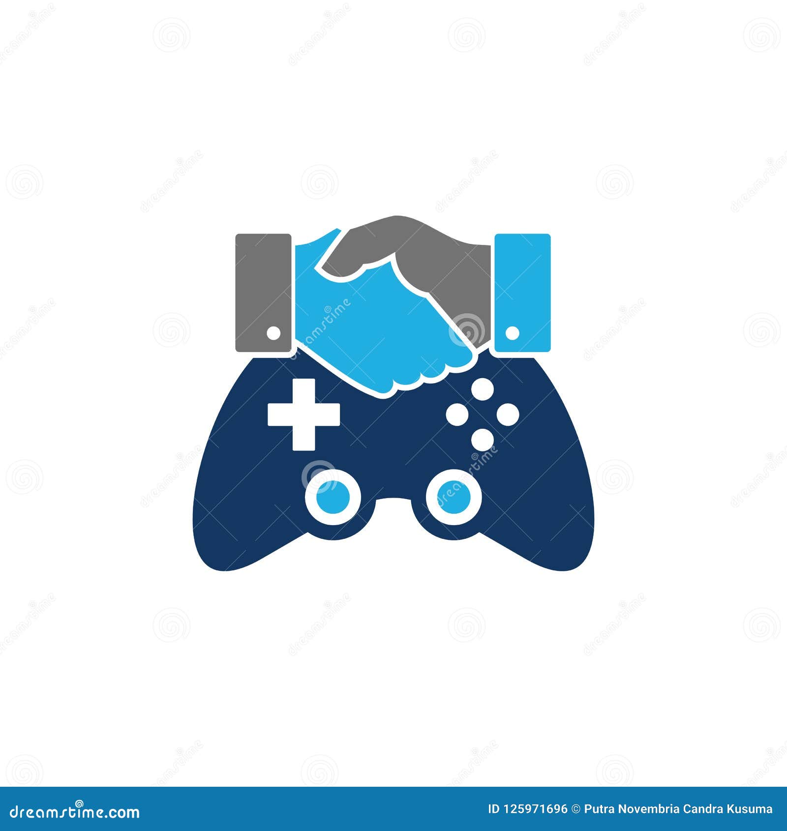 Handshake Game Logo Icon Design Stock Vector - Illustration of control ...
