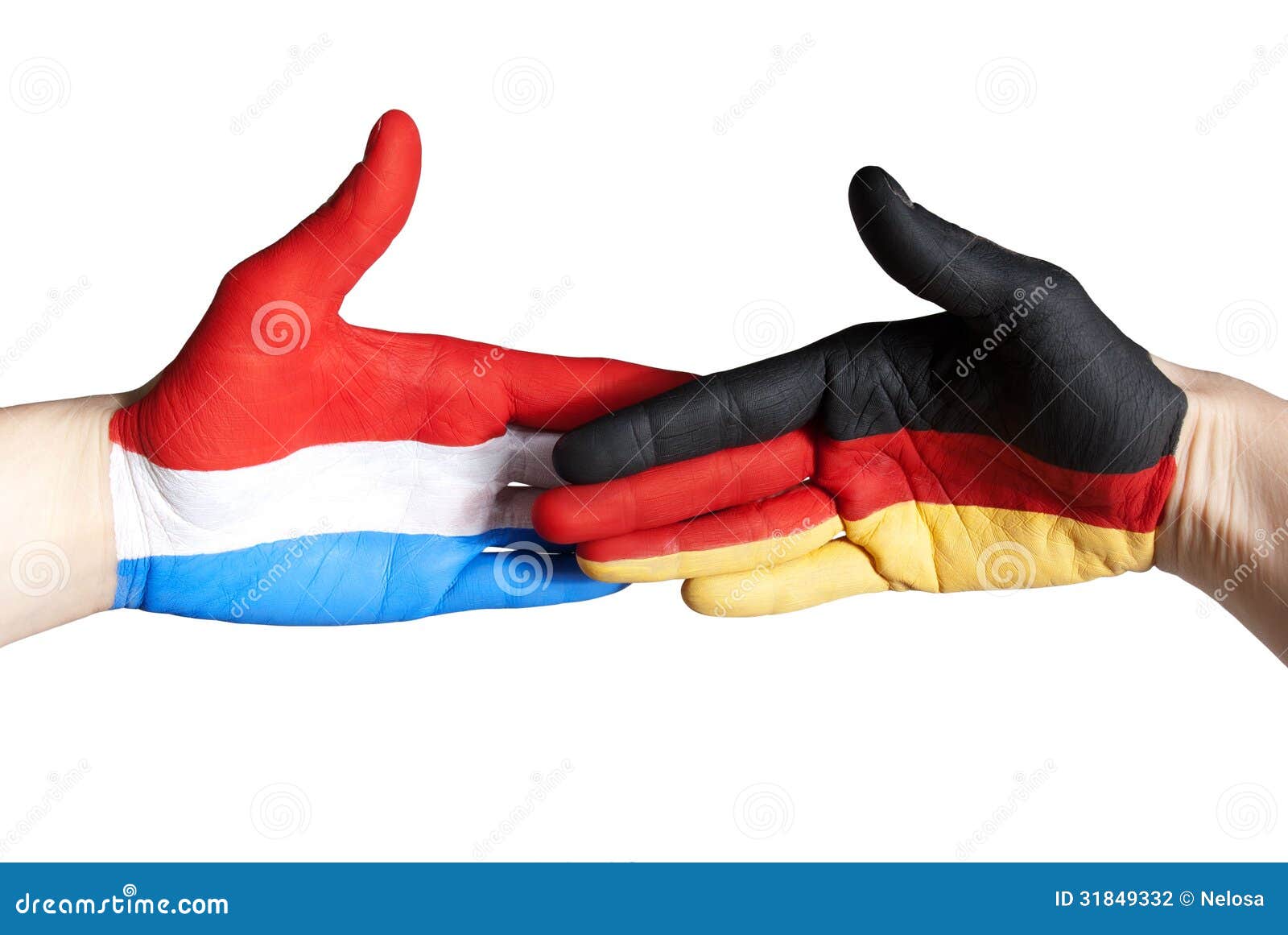 Handshake between Germany and the Netherlands Stock Photo - Image of ...