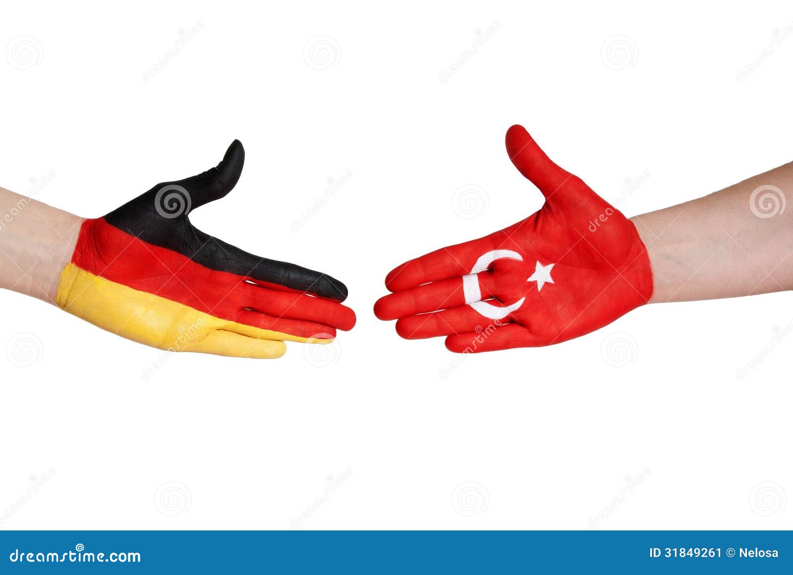 Handshake between Germany and Turkey Stock Image - Image of compact ...