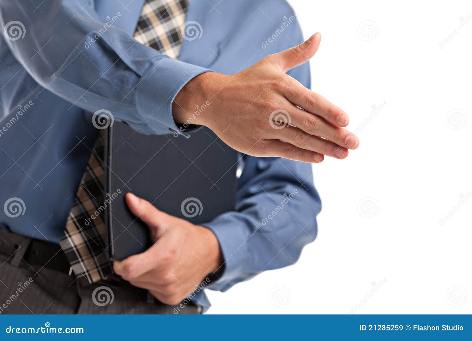 Handshake Gesture. Unrecognizable Positive Bearded Nan Stretching Hand ...