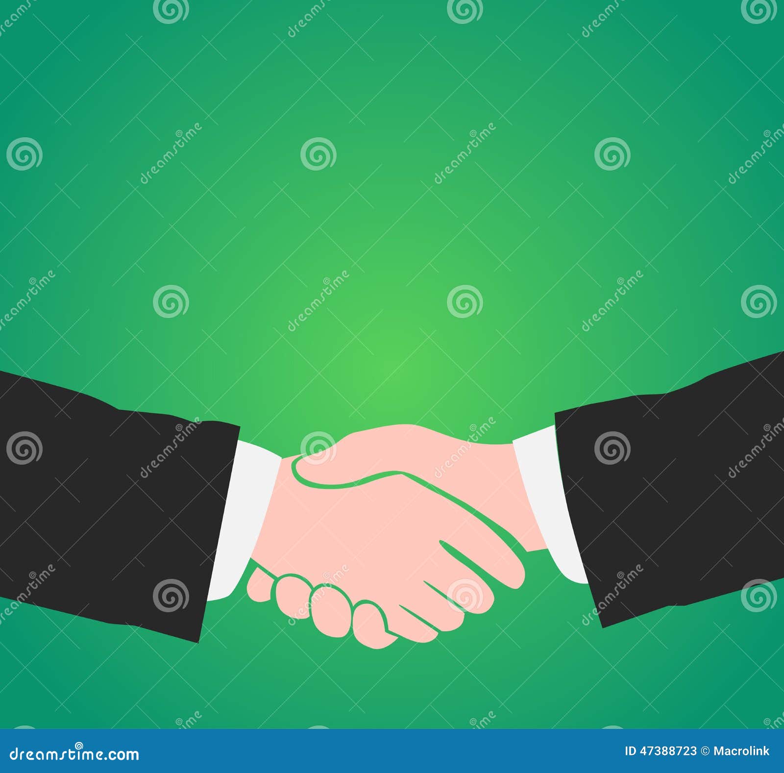 Handshake on Green Background with Copy Space Stock Vector ...