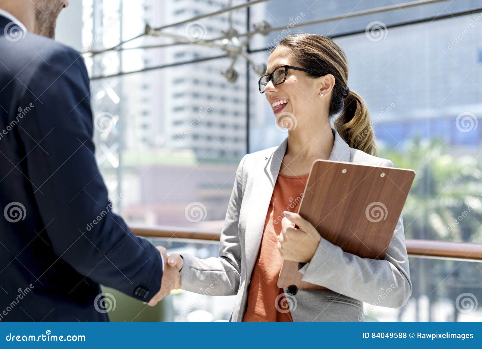 Handshake Greeting Corporate Business People Concept Stock Photo ...