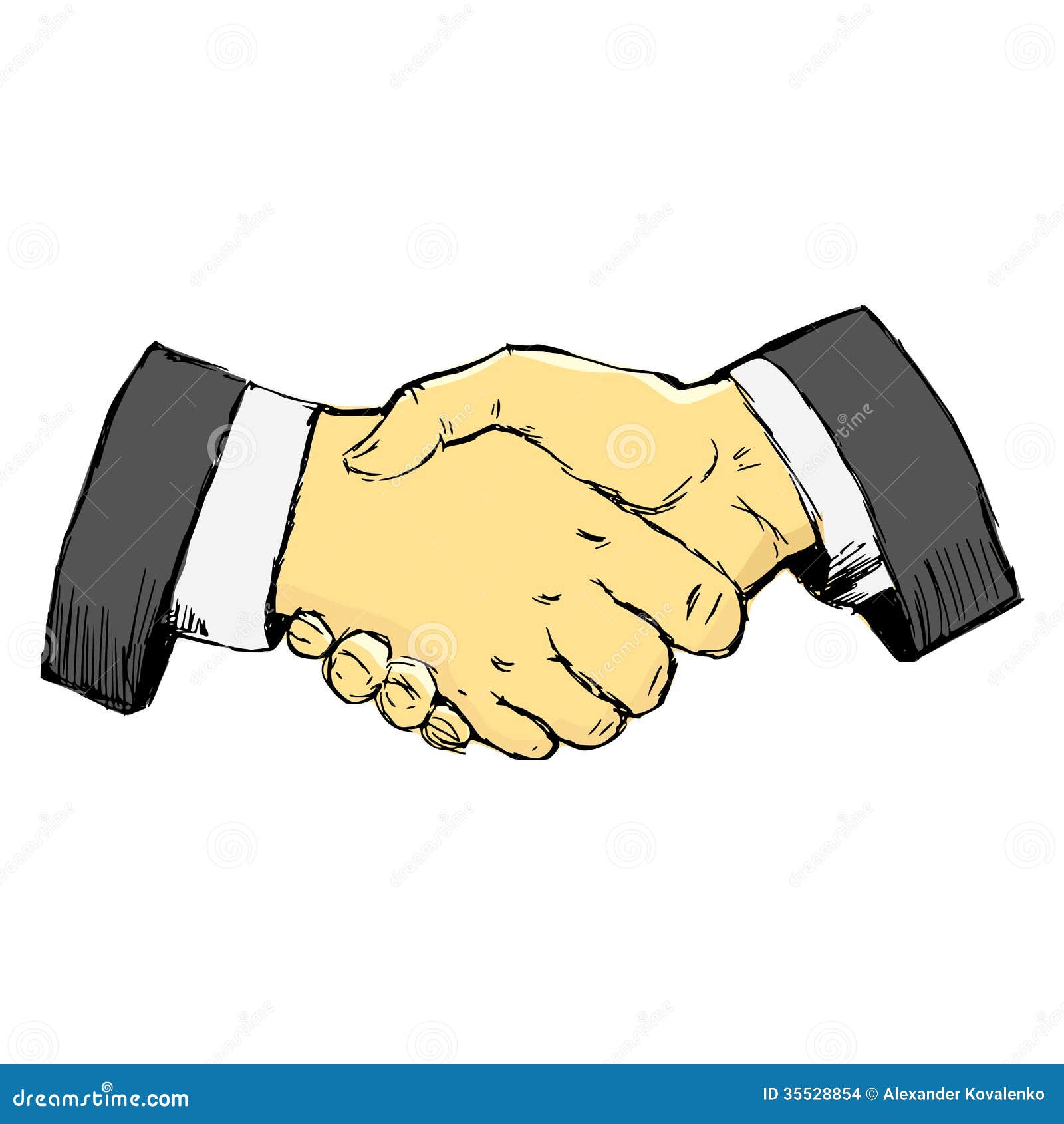 Handshake stock vector. Illustration of person, woman - 35528854