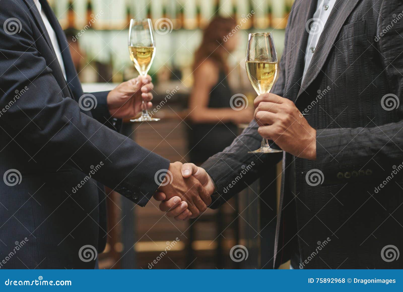 Handshake stock photo. Image of people, champagne, greeting - 75892968