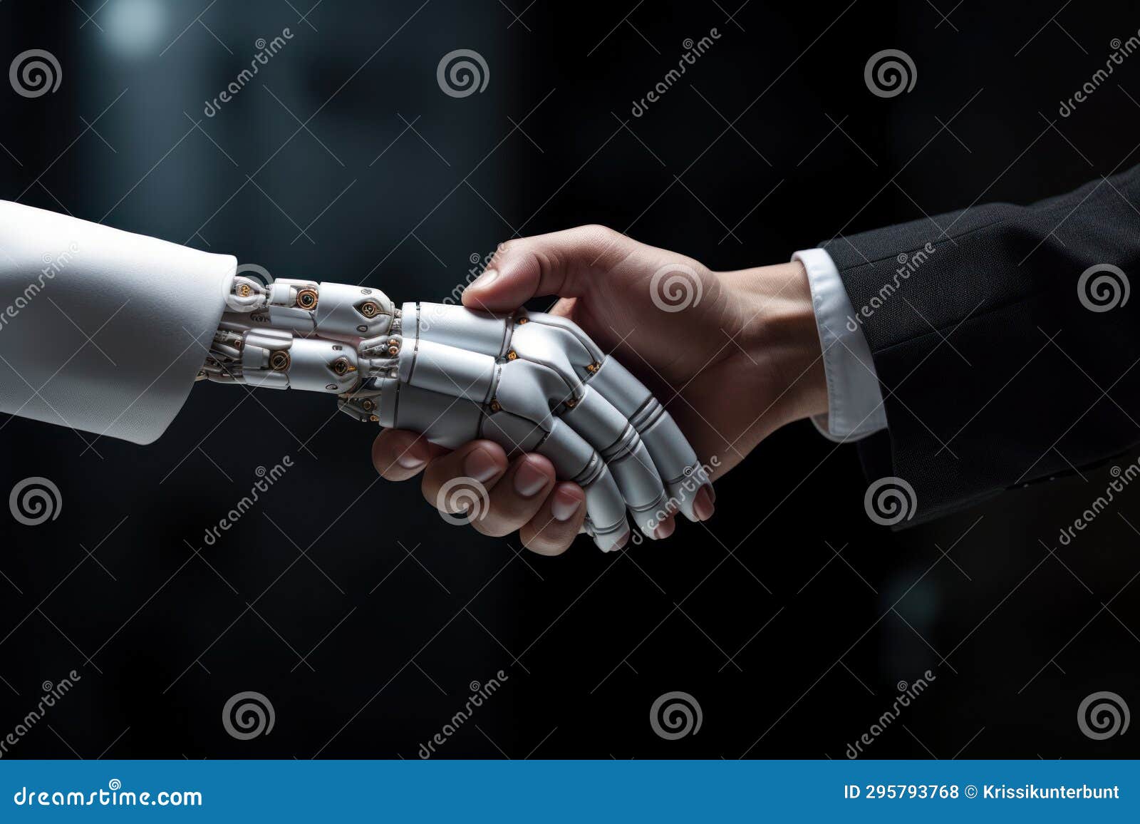 Handshake Human Hand and Robot Hand Business Concept AI Generated Stock ... Handshake Human Hand and Robot Hand Business Concept AI Generated Stock ...