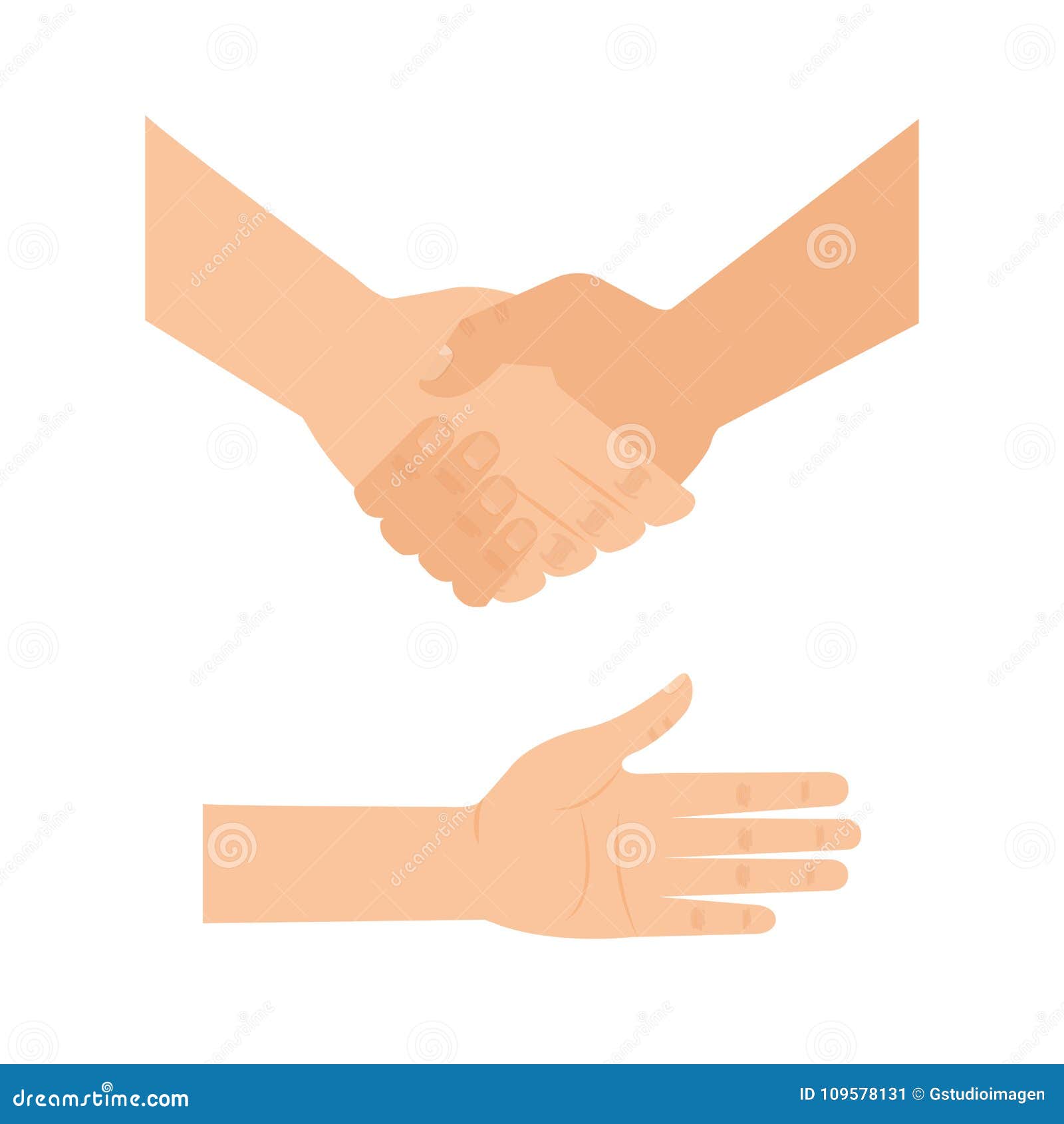 Handshake human help icon stock vector. Illustration of helping - 109578131