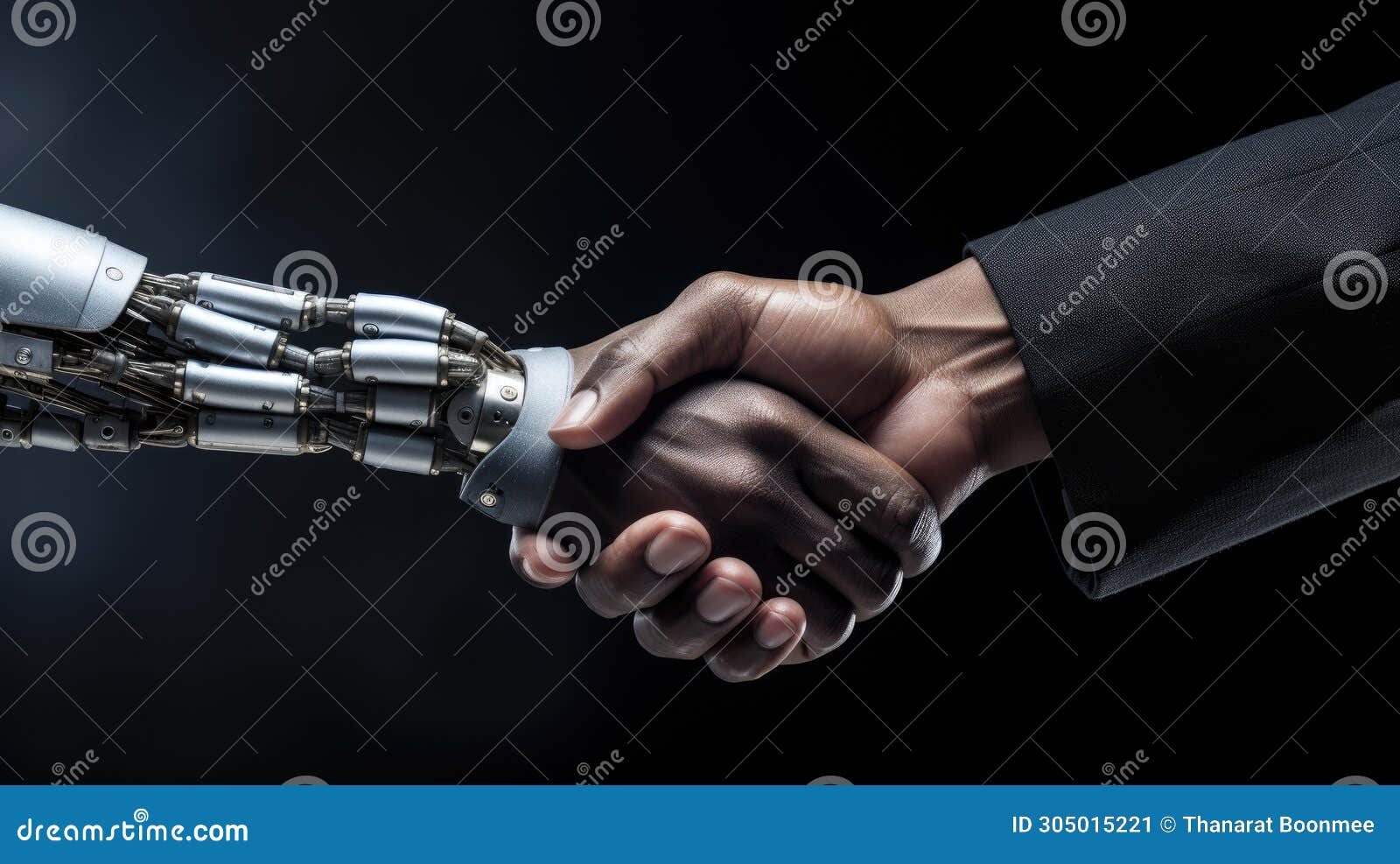 A Handshake between a Human and a Machine, Symbolizing Human-machine ...