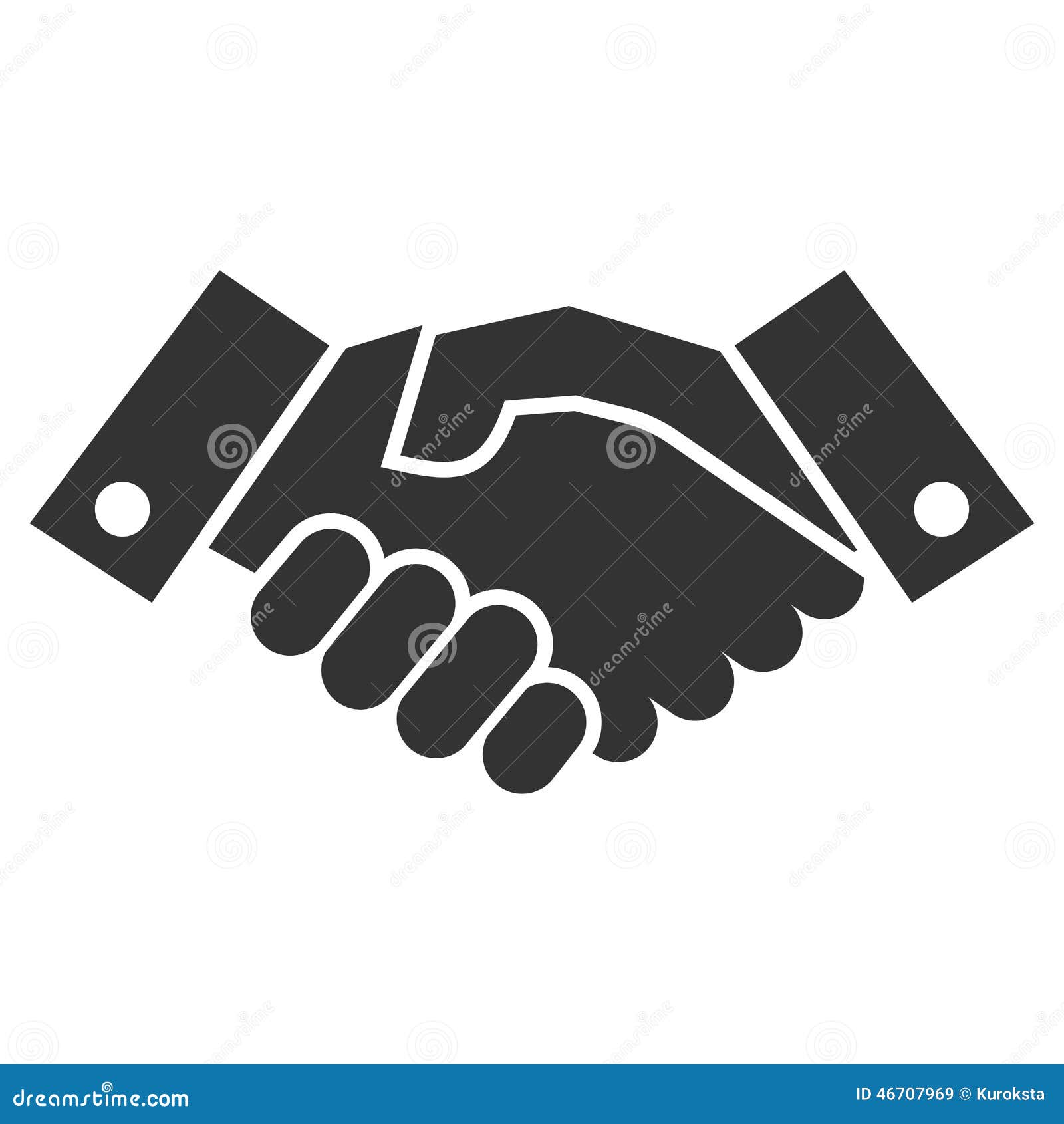 Handshake icon stock vector. Illustration of abstract - 46707969