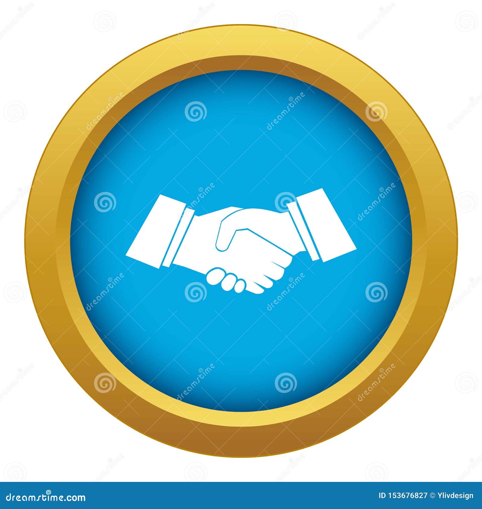 Handshake Icon Blue Vector Isolated Stock Vector - Illustration of ...