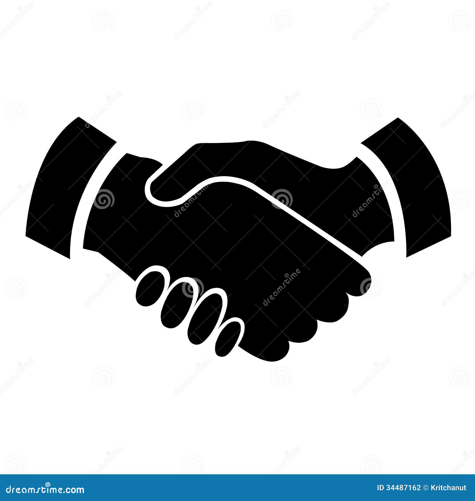Handshake Icon - Business Concept Stock Illustration - Illustration of ...