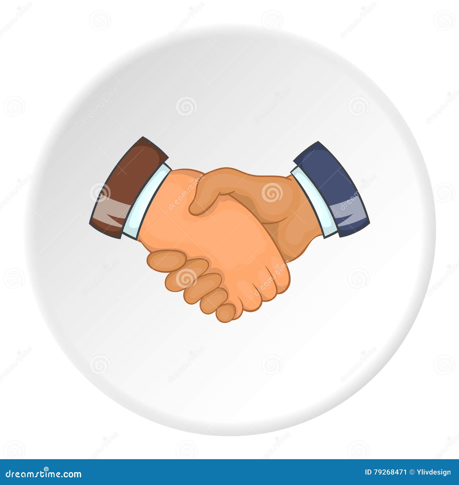 Handshake Icon, Cartoon Style Stock Vector - Illustration of cartoon ...