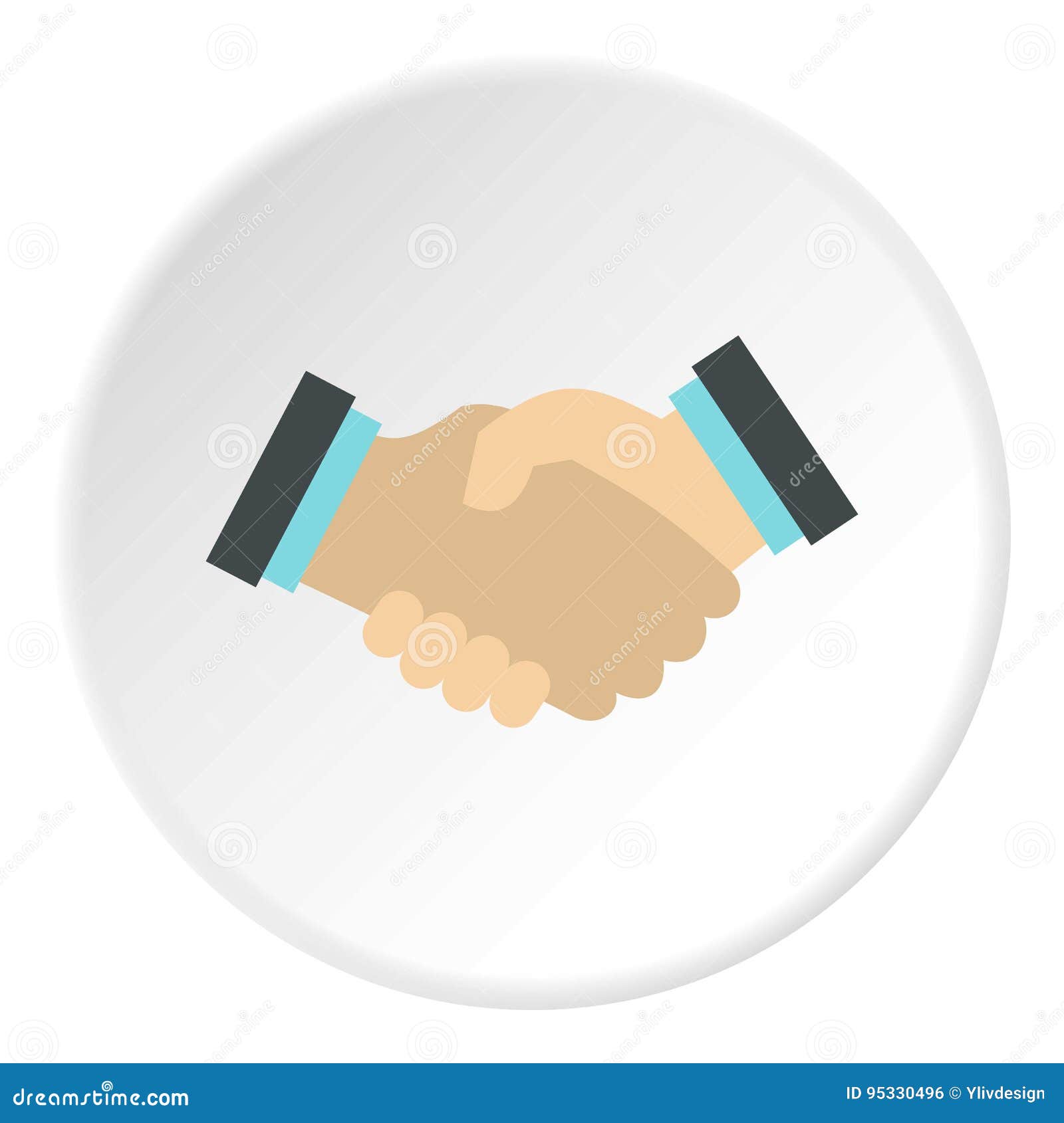 Handshake icon circle stock vector. Illustration of logo - 95330496