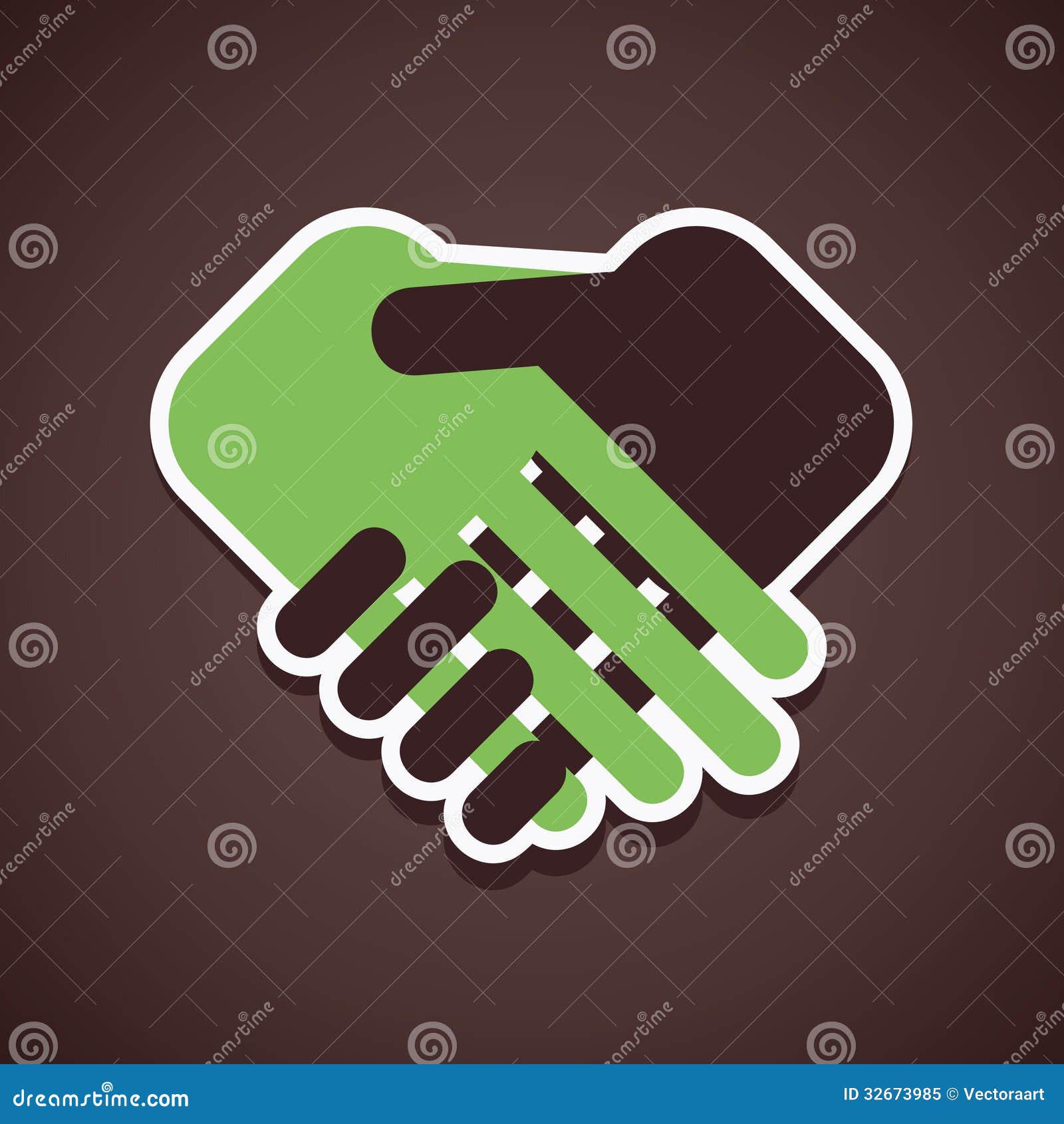 Handshake icon stock vector. Illustration of achievement - 32673985