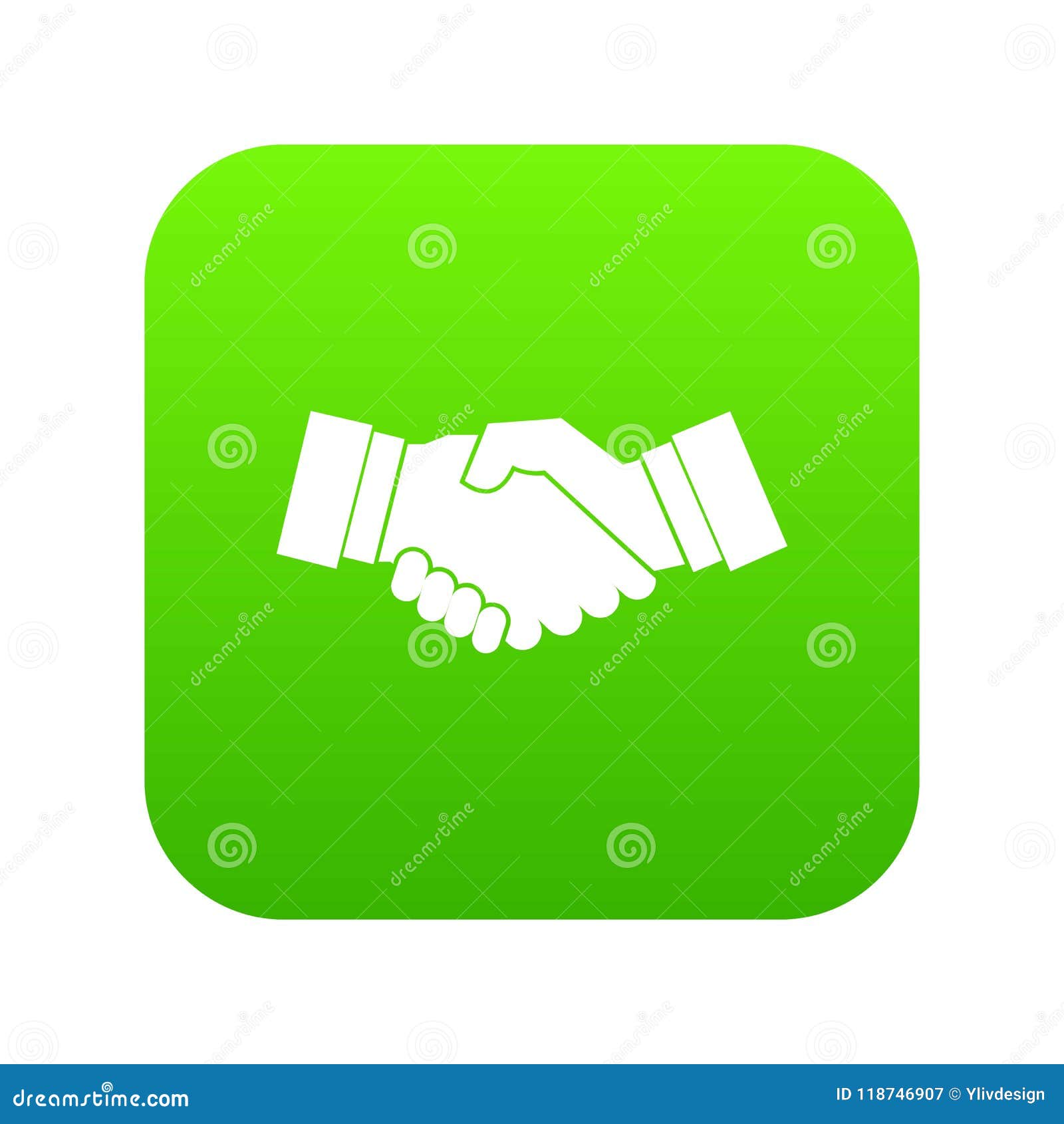 Handshake Icon Digital Green Stock Vector - Illustration of ...