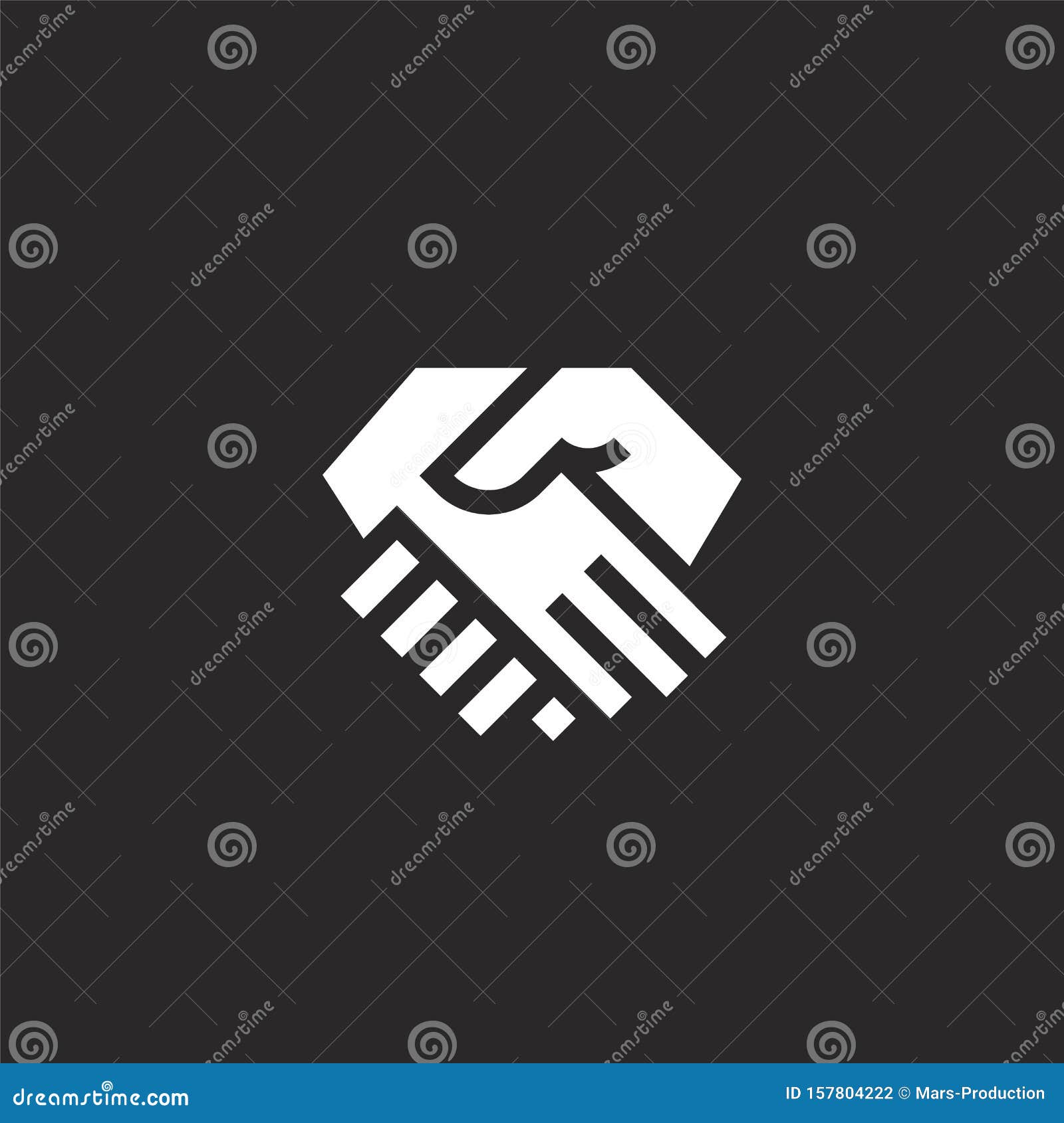 Handshake Icon. Filled Handshake Icon for Website Design and Mobile ...