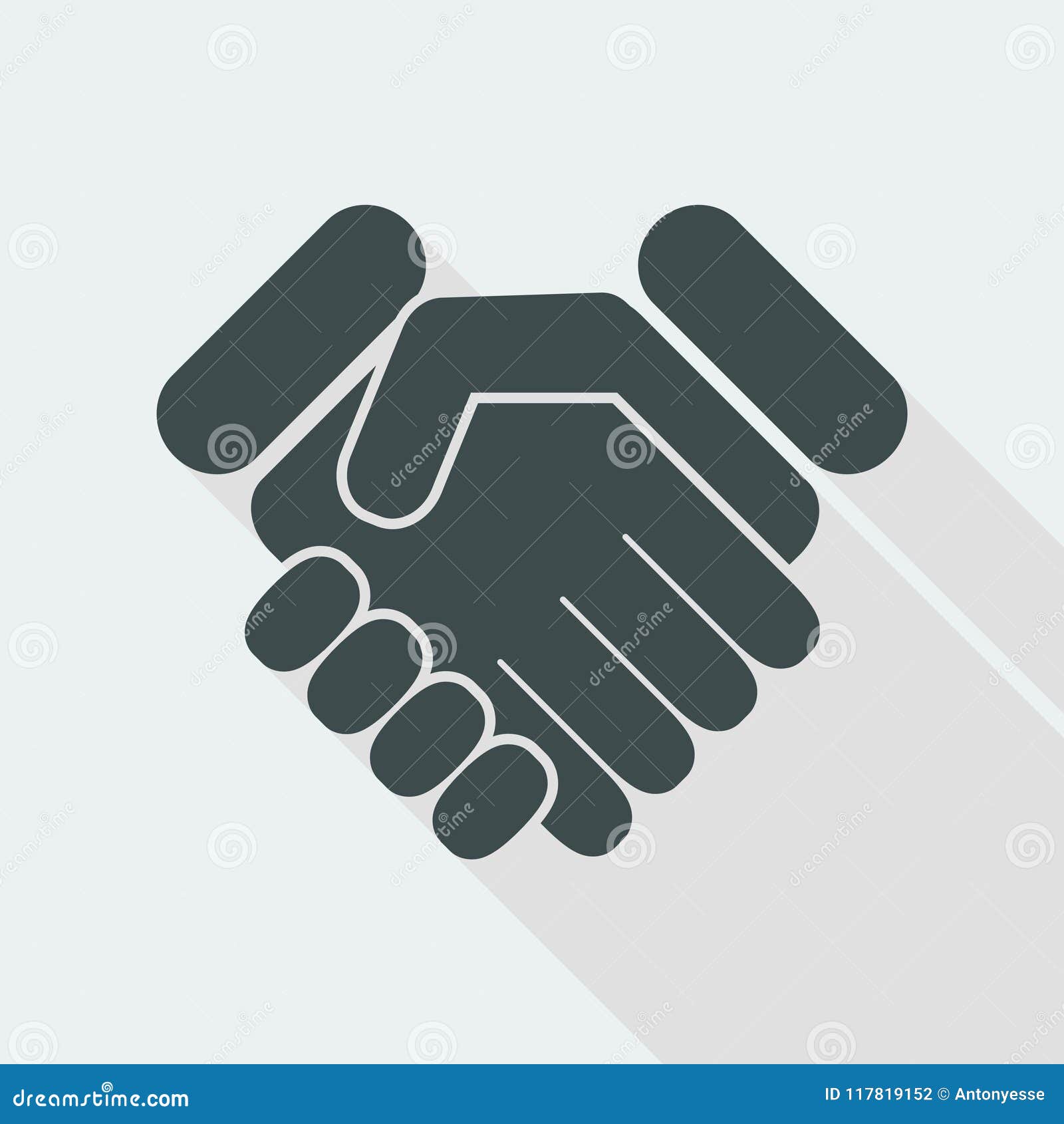 Handshake icon stock vector. Illustration of confirmation - 117819152