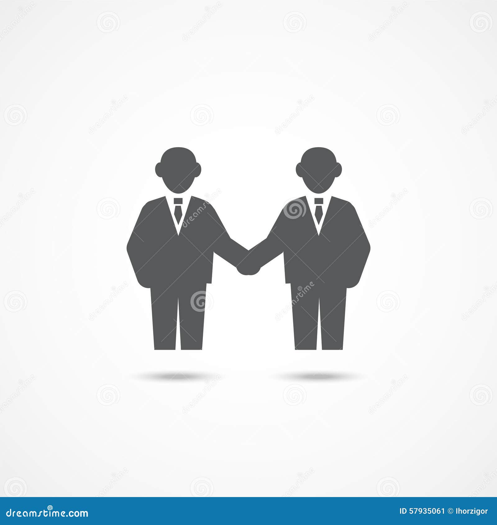 Gray Handshake Icon On White Background. Vector | CartoonDealer.com ...