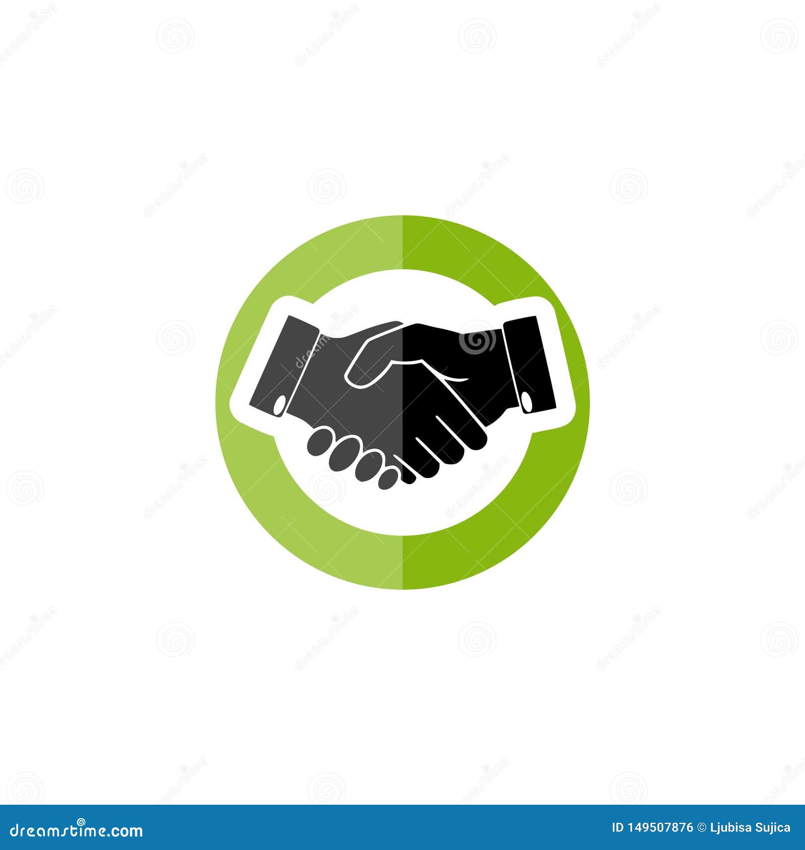 Handshake Icon, Hand Shake Circle Logo Stock Illustration ...