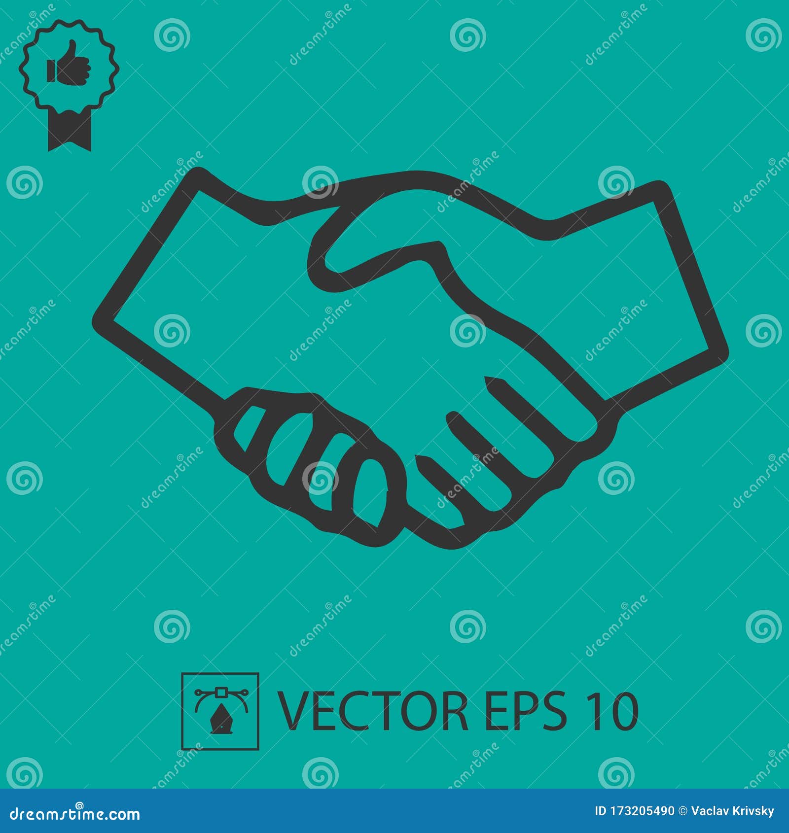 Handshake Icon. Hands Shaking Stock Vector - Illustration of friendship ...