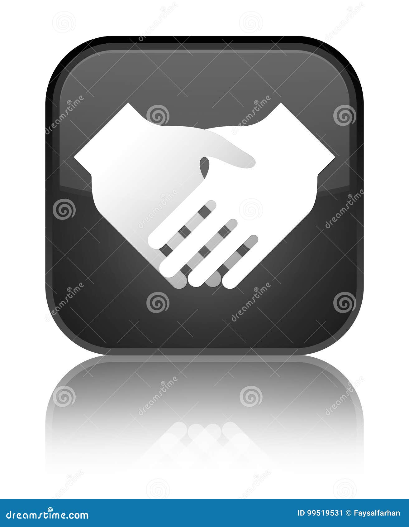 Square Handshake Icon Vector Collage Stock Photography | CartoonDealer ...
