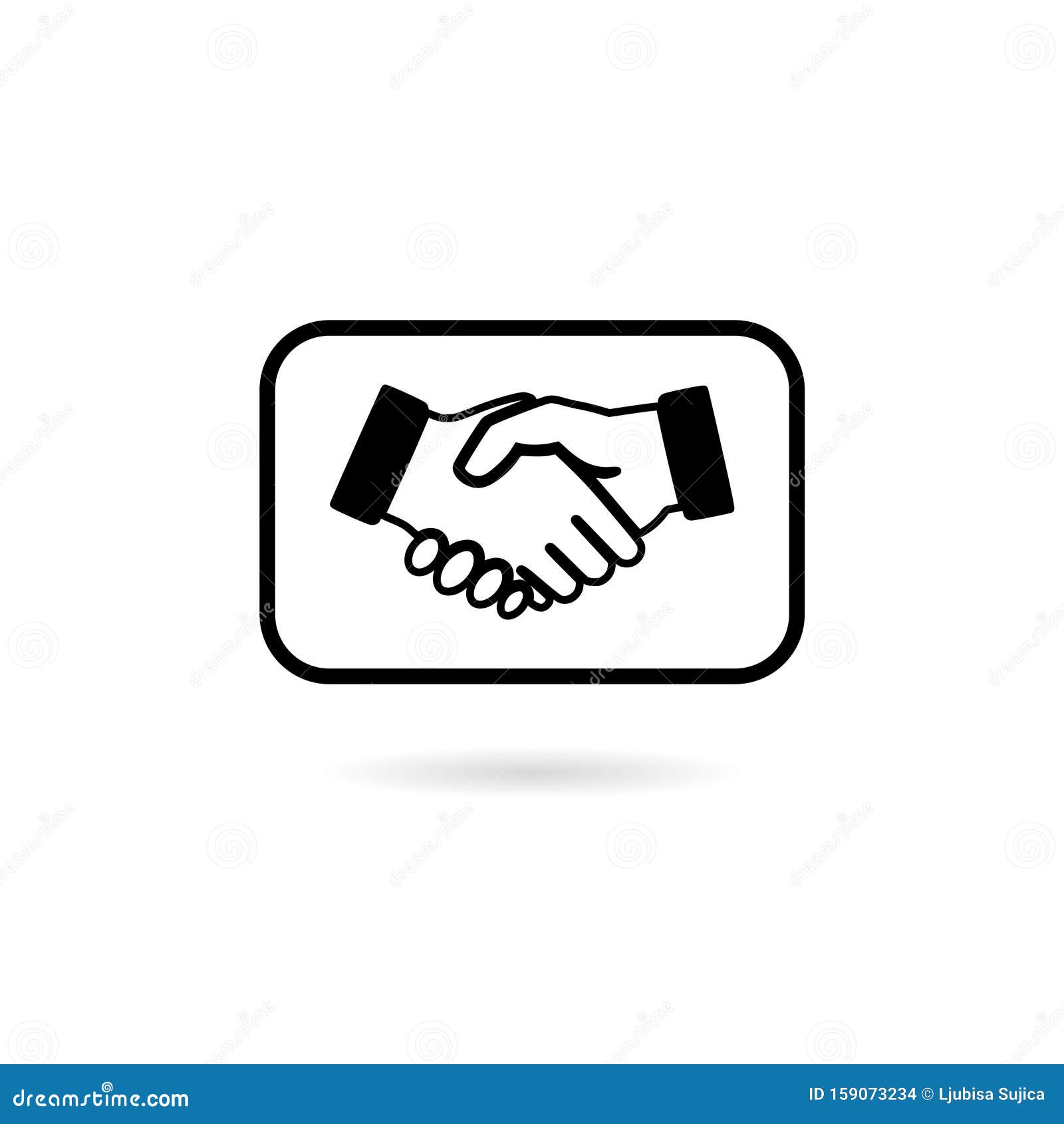 Handshake Icon Isolated on White Background Stock Illustration ...